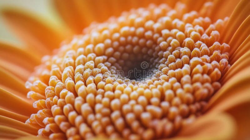 Orange Gerbera Daisy Flower Close Up Detail Stock Illustration ...
