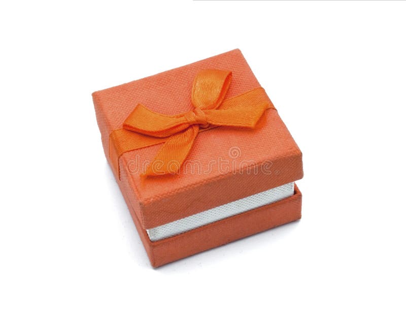 Orange gift box stock photo. Image of luxury, decoration - 17091152