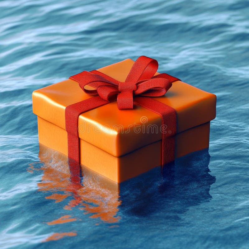 Box Red Ribbon Floating Water Stock Photos - Free & Royalty-Free Stock ...