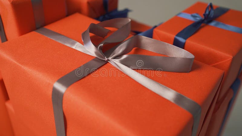 Lots of Orange Gift Boxes. Orange Gift Boxes. Stock Image - Image of ...