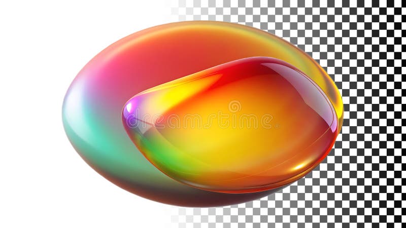 Orange Glass Orb, Glossy Sphere and Modern Element Png Transparent ...