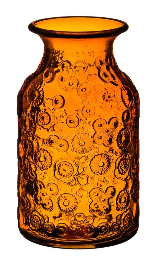 Orange Glass Vase stock image. Image of cafe, isolated - 57166675