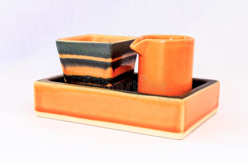 Orange glazed ware stock photo. Image of design, kitchen - 27675504