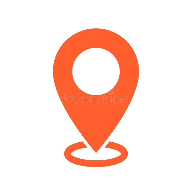 Orange Global GPS Navigation Locations Icon Kartenpinsymbol Ortszeichen ...
