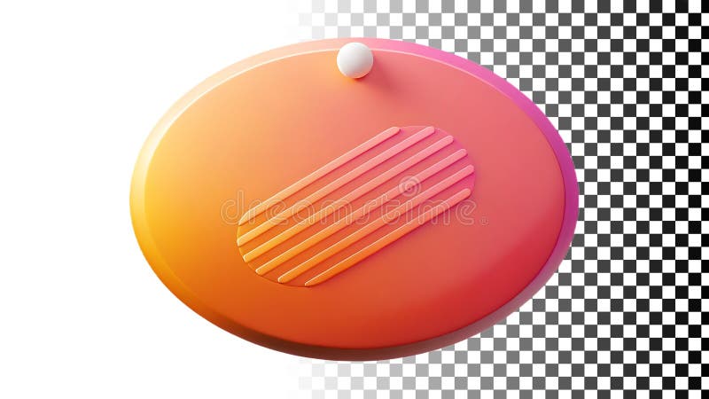 Orange Glossy Button, Interface Element and UI Component Png Transparent Image Generative AI ...