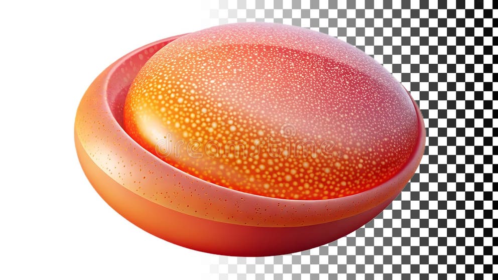 Orange Glossy Button, Round Interface, User Element Design Png Transparent Image Generative AI ...