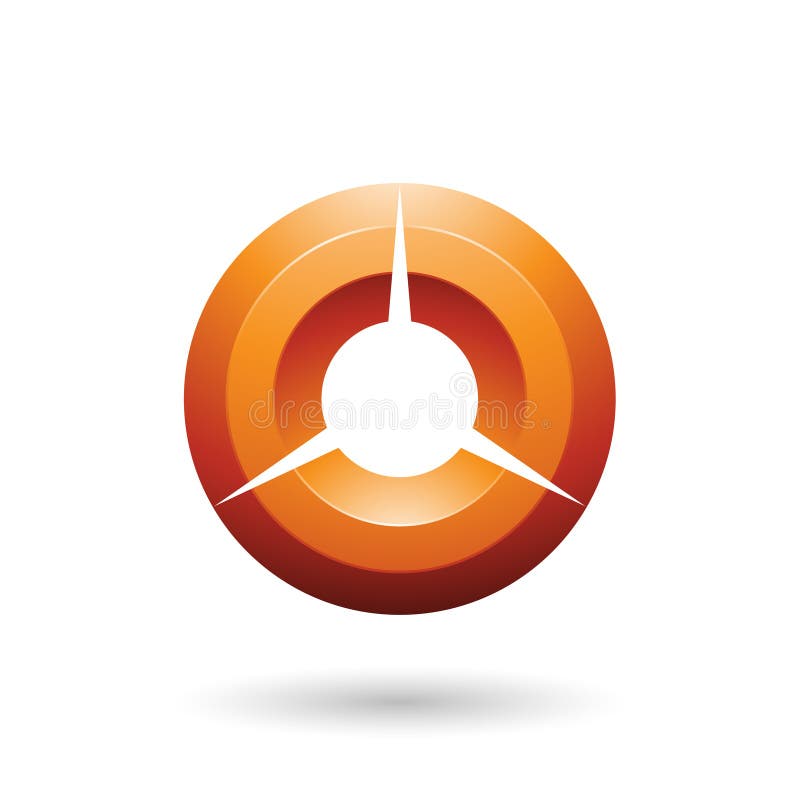 Orange Glossy Shaded Circle Vector Illustration Stock Vector ...