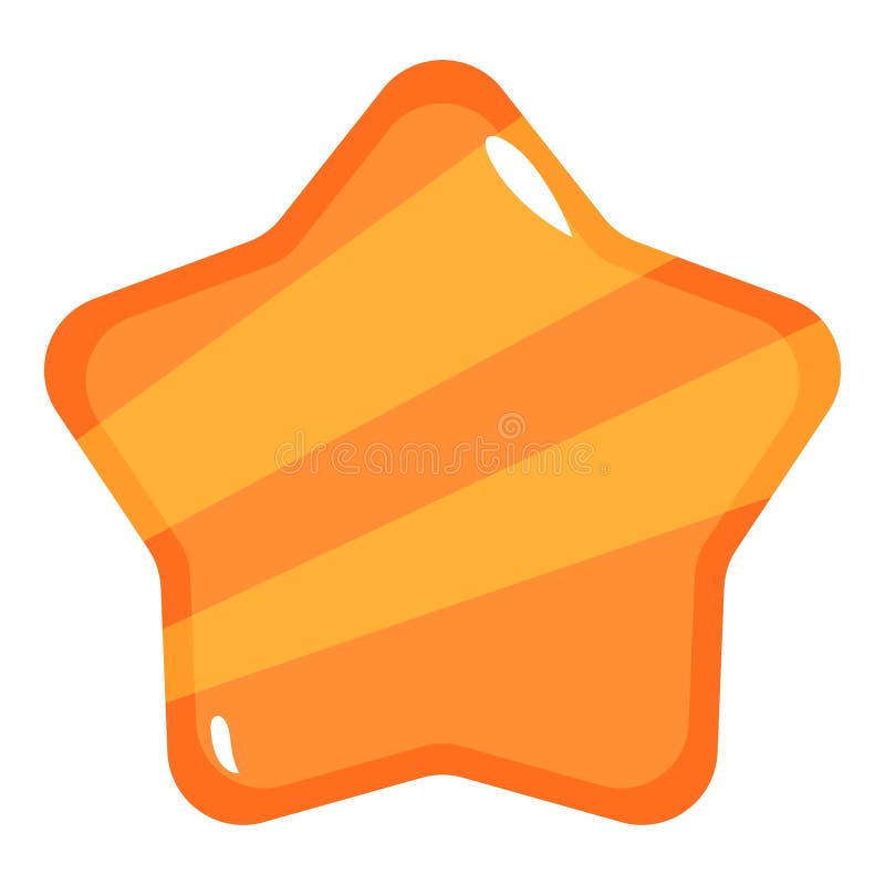 Orange Glossy Star Shape with Stripes Showing Quality Stock Vector ...