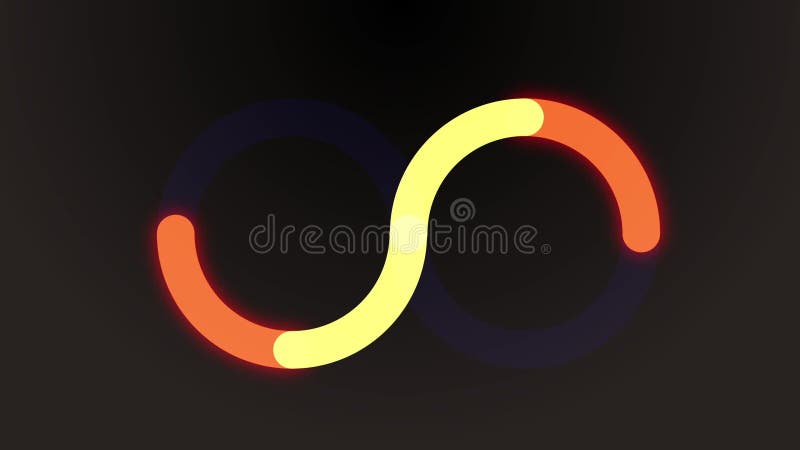 Blue Glow Infinity Loop Animation Stock Video - Video of blue, graphic ...