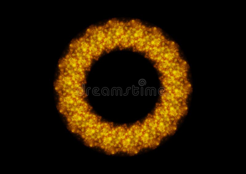 Orange Glowing Fire Circle Design Stock Vector - Illustration of circle ...