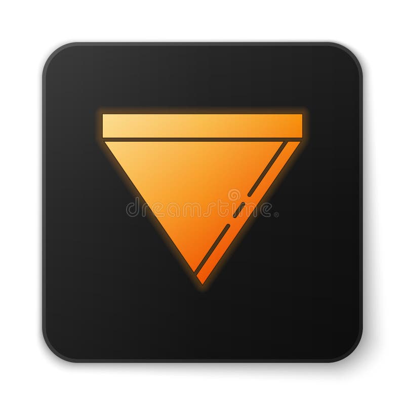 Orange Glowing Neon Coffee Paper Filter Icon Isolated on White ...