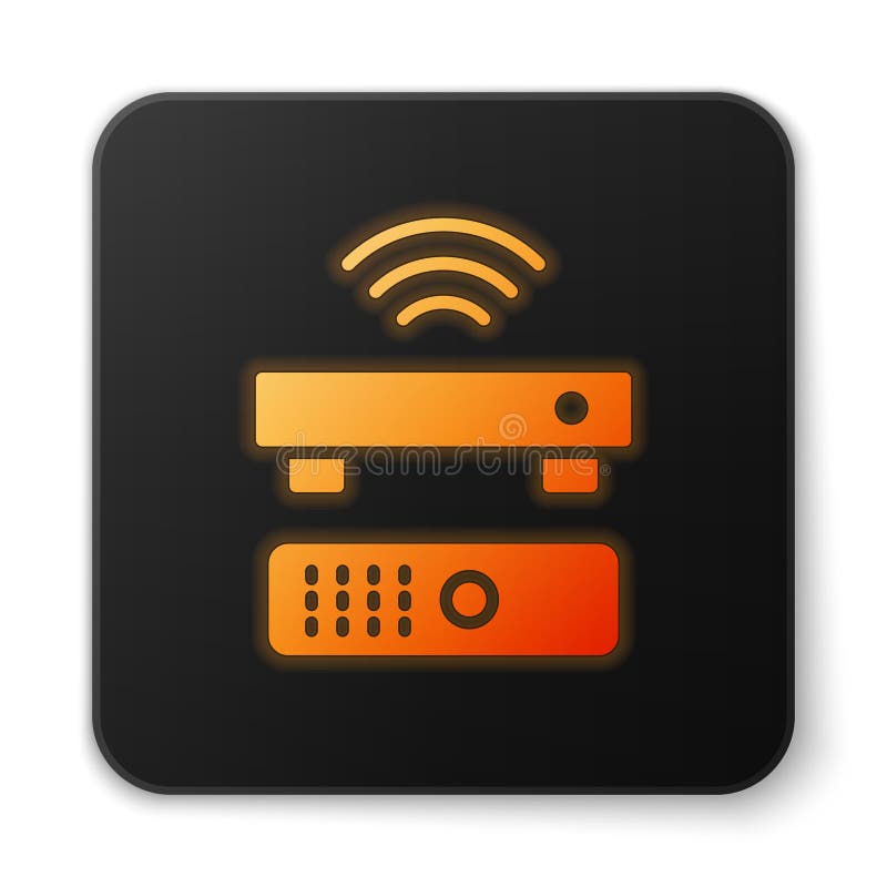 Orange Glowing Neon Wireless Multimedia and TV Box Receiver and Player ...