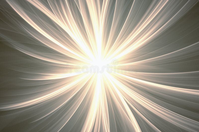 Orange Glowing Pattern of Curved Rays from the Center on a Black ...