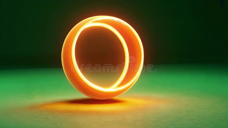 Orange Glowing Sphere Rolling on Green Screen Background Stock Footage ...