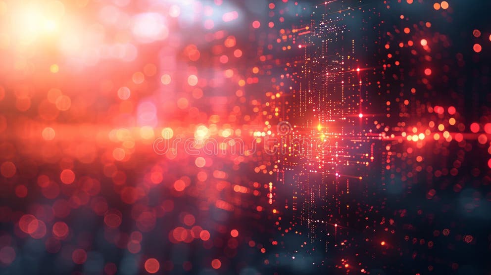 Orange Glowing Tech Interface with Circuit Board Stock Image - Image of ...