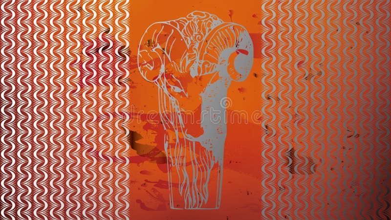 Orange Goat stock illustration. Illustration of gradation - 41238368