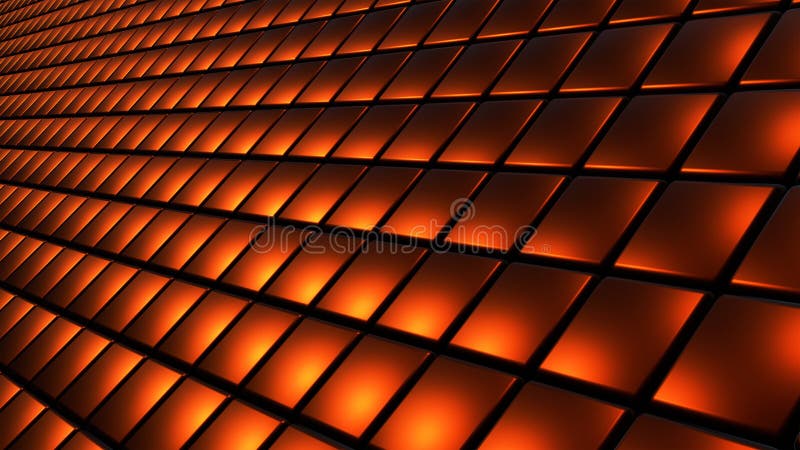 Orange Gold Chrome Metallic Technology Background, Metal Squares ...