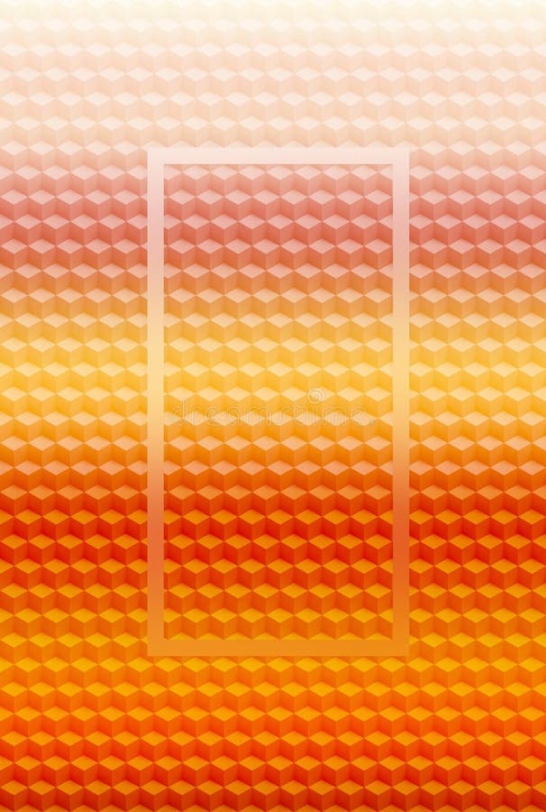 Orange Gold Geometric Cube 3D Pattern Background, Illustration 3d Stock ...