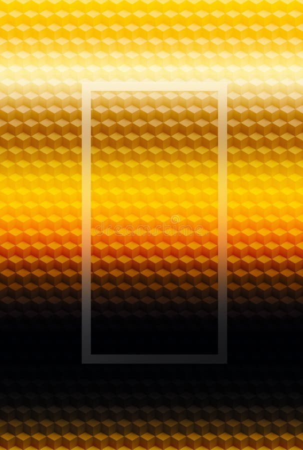 Orange Gold Geometric Cube 3D Pattern Background, Modern Flyer Stock ...