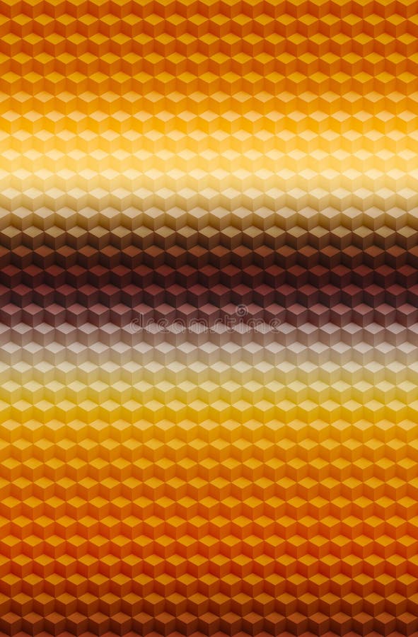 Orange Gold Geometric Cube 3D Pattern Background, Template Seamless ...