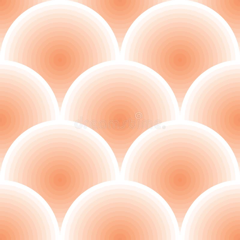 Orange Gradient Fish Scale Pattern, Geometric Vector Repeat Background ...