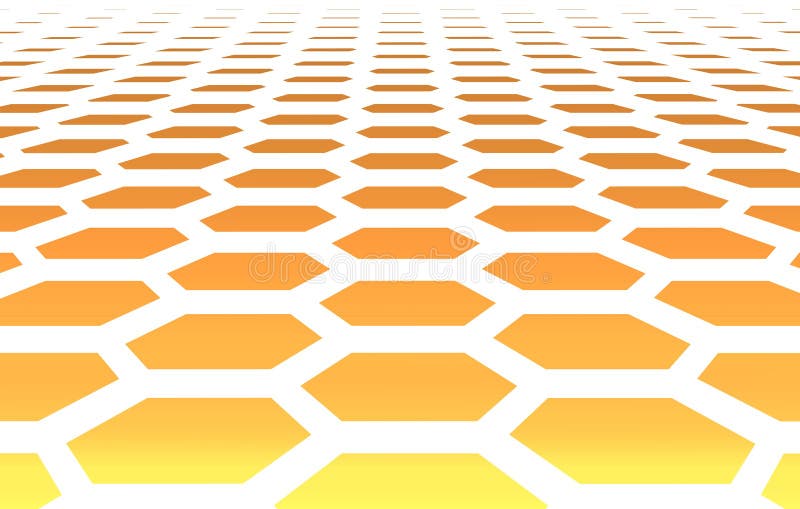 Orange Gradient Hexagons in Perspective To Tech Concept Stock ...