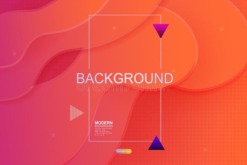 Orange Gradient Texture Composition with Oval Abstract Shapes Stock ...