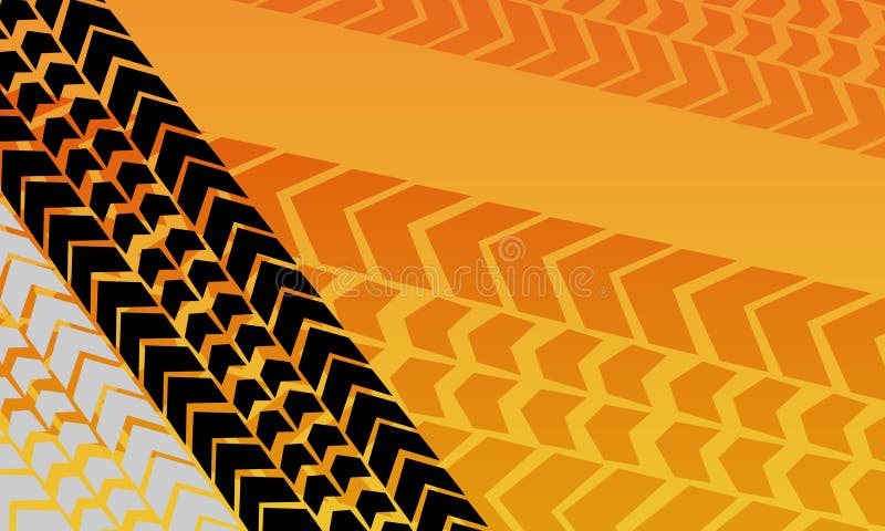 Orange Gradient Tire Tracks Background Stock Vector - Illustration of ...