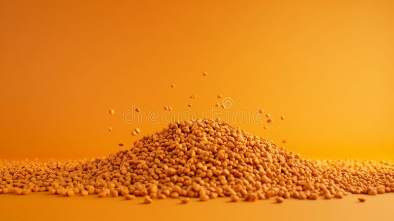 Orange Grains Ready for Harvesting and Milling Stock Illustration ...