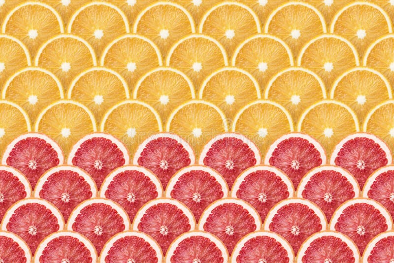 Orange and Grapefruit Slices Pattern Stock Photo - Image of slice ...