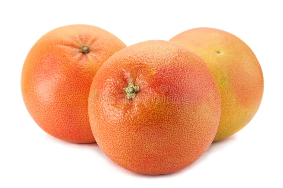 Orange Grapefruit on White Background Stock Image - Image of studio ...