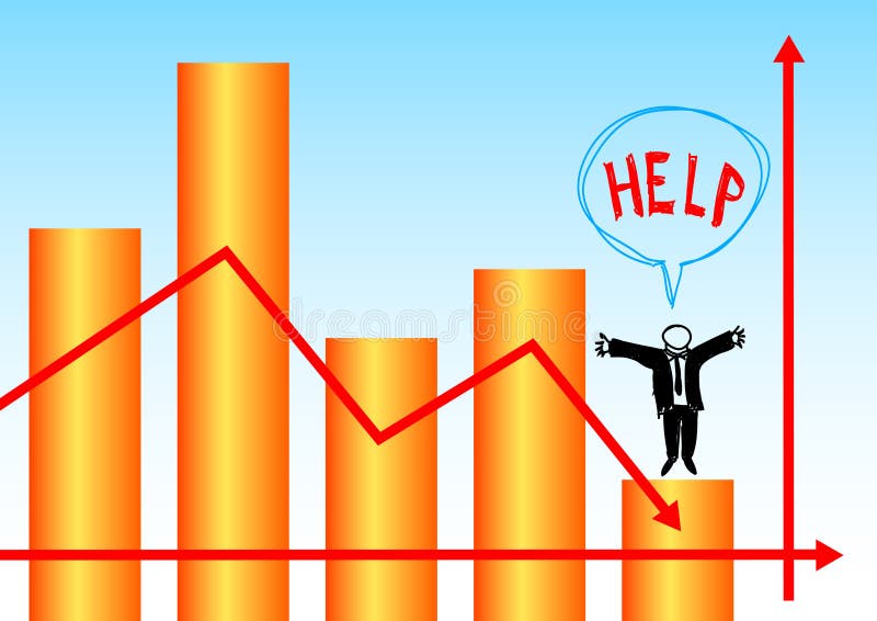 Financial crisis graph stock vector. Illustration of arrowhead - 7018245