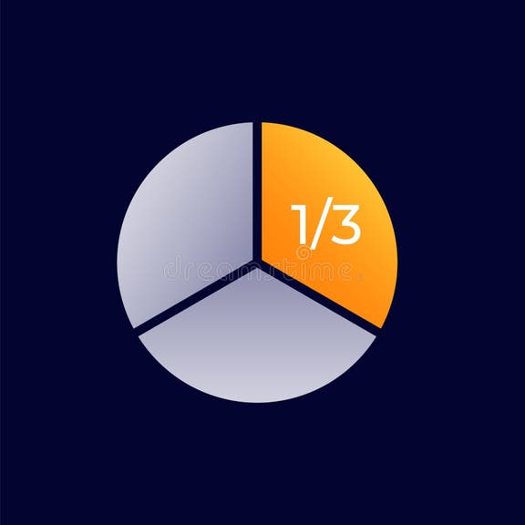 Orange and Gray Pie Chart with One Third Segment Highlighted ...