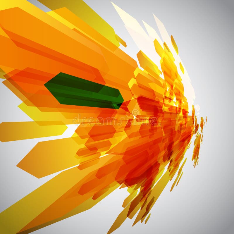 Orange and a Green Arrow in Motion Vector Stock Vector - Illustration ...