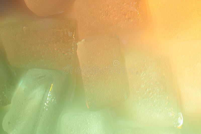 Orange and Green Color Ice Cubes Stock Photo - Image of cubes, abstract ...