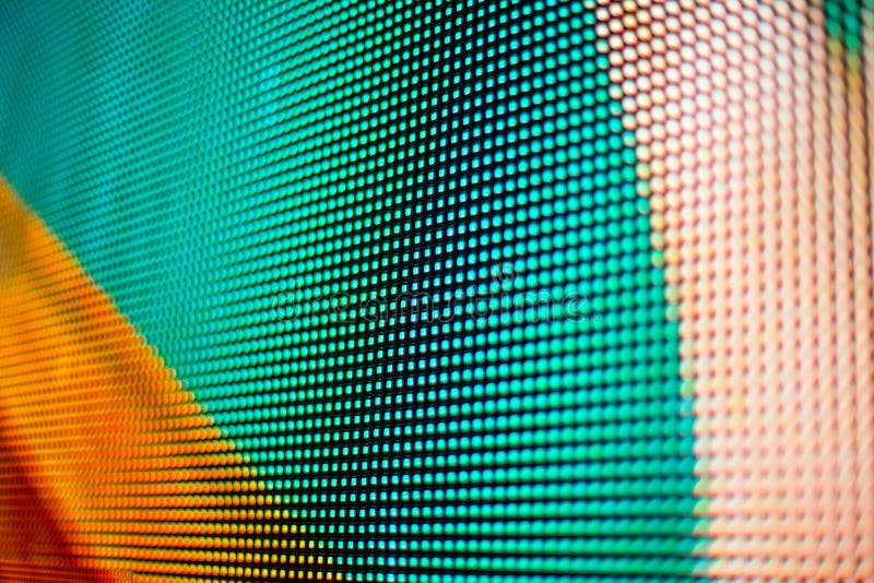 Orange and Green Colored LED Smd Screen Stock Image - Image of close ...