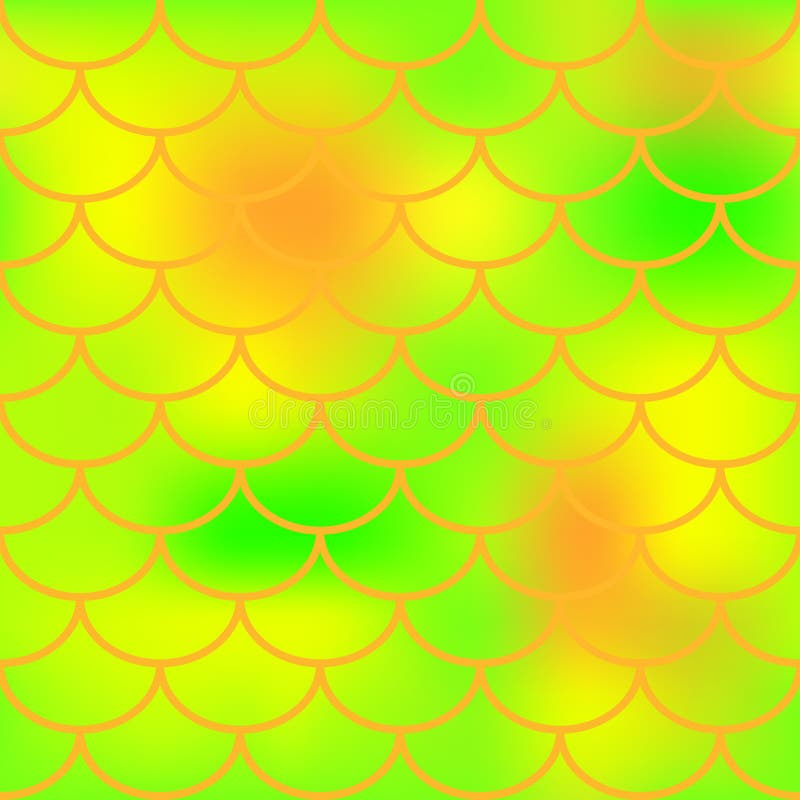 Orange Green Fish Skin Pattern for Background. Bright Fish Scale ...