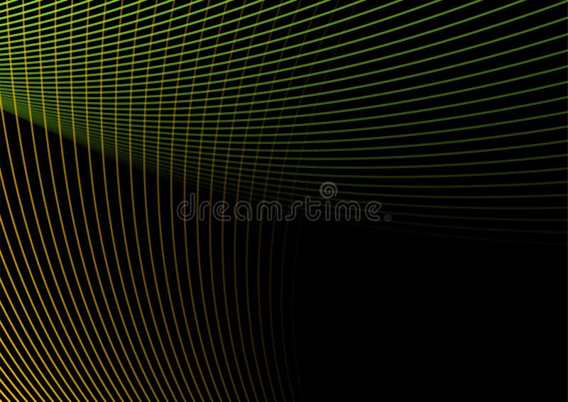 Orange Green Minimal Wavy Lines Abstract Futuristic Tech Background ...