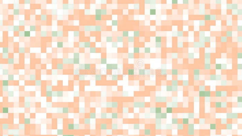 Peach and Green Squares Form a Pixelated Pattern Stock Illustration ...