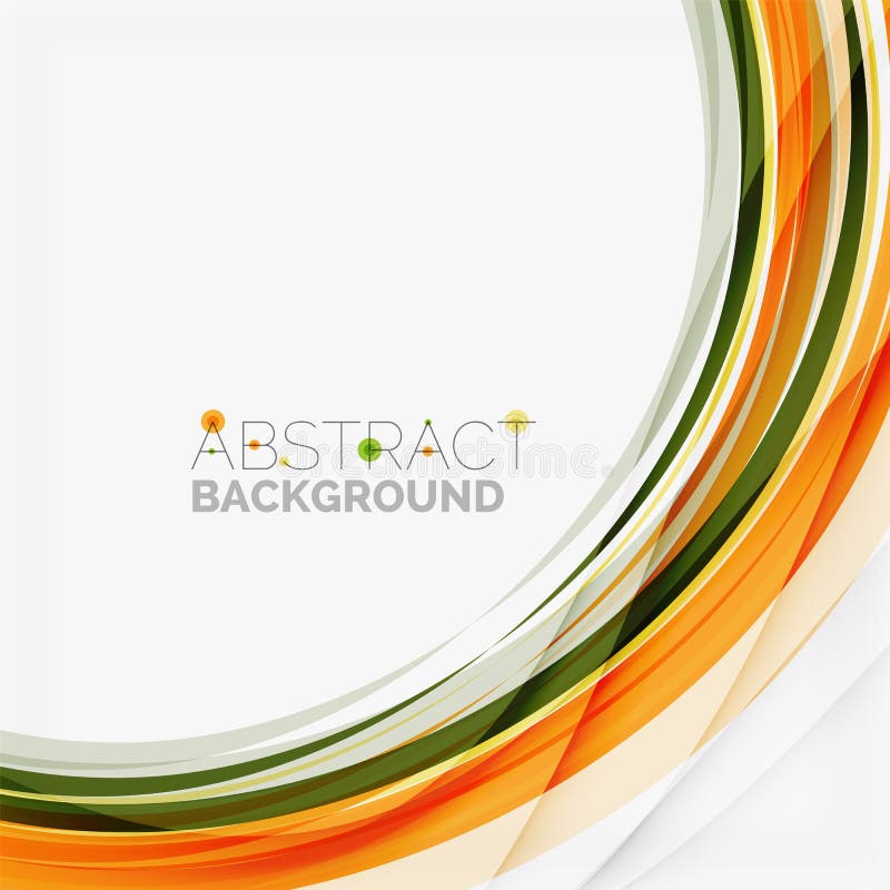 Orange and Green Wave Line Design, Nature Eco Stock Vector ...