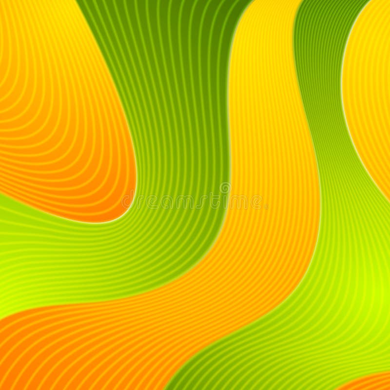 Orange and Green Wavy Vector Design Stock Vector - Illustration of ...