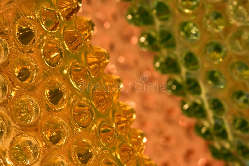 Orange, Green, and Yellow Glass with Bumps Stock Photo - Image of ...