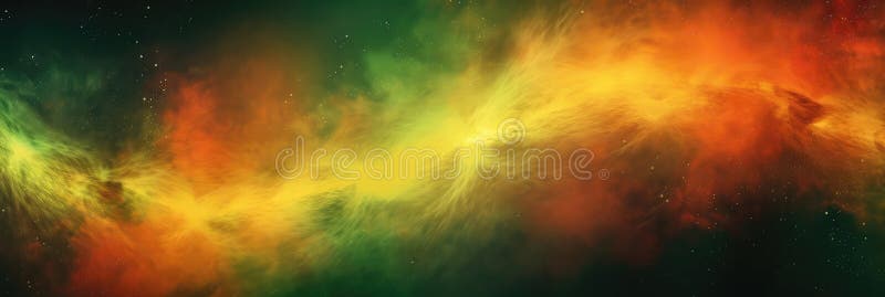 Orange Green Yellow Space , Panoramic Background. Generative AI Stock ...