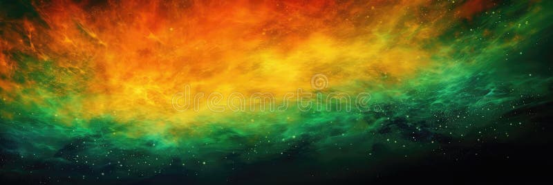 Orange Green Yellow Space , Panoramic Background. Generative AI Stock ...