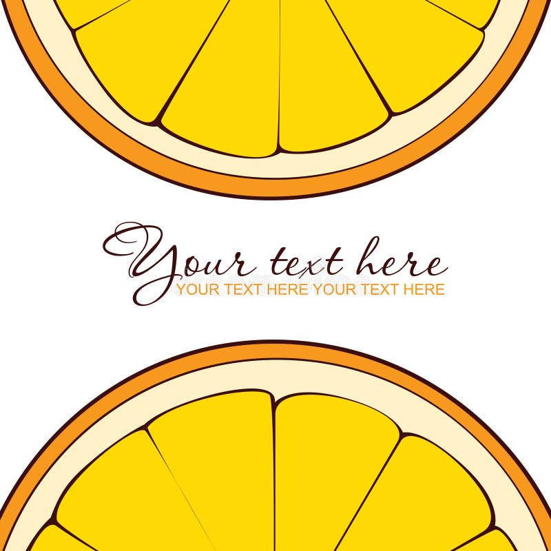 Orange greeting card. stock vector. Illustration of gratulation - 27567582