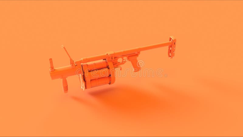 Orange Grenade launcher stock illustration. Illustration of design ...