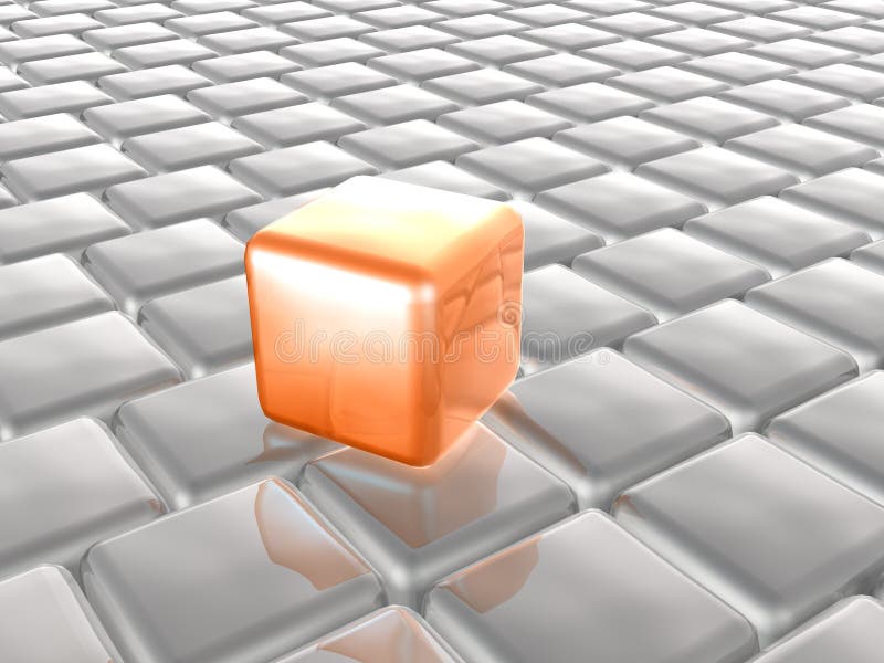 Orange and grey cubes stock illustration. Illustration of allegory ...