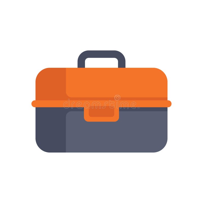 Orange Construction Helmet Icon, Flat Style Stock Vector - Illustration ...