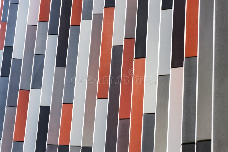 Blue Brise Soleil Sun Breakers on Modern Office Glass Building Stock ...