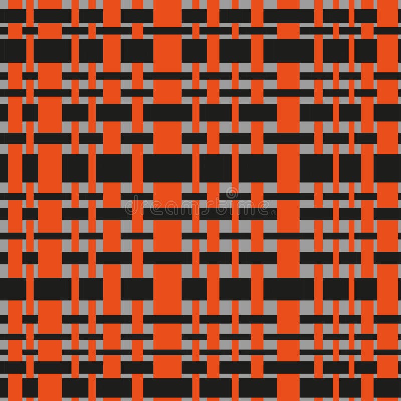 Orange Grid Seamless Background Stock Vector - Illustration of light ...